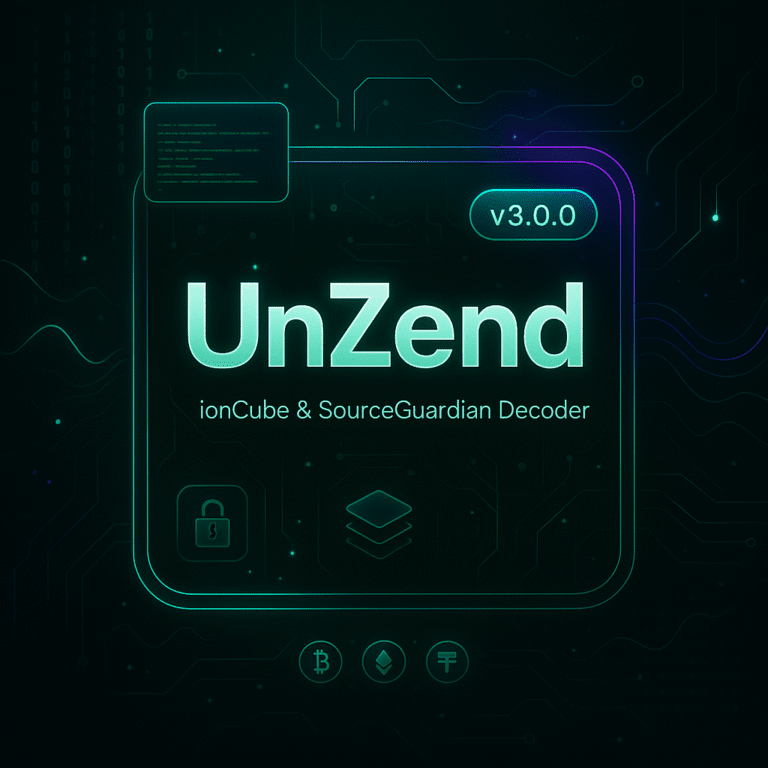 ionCube Decoder – UnZend v3.0.0 | SourceGuardian Decoder